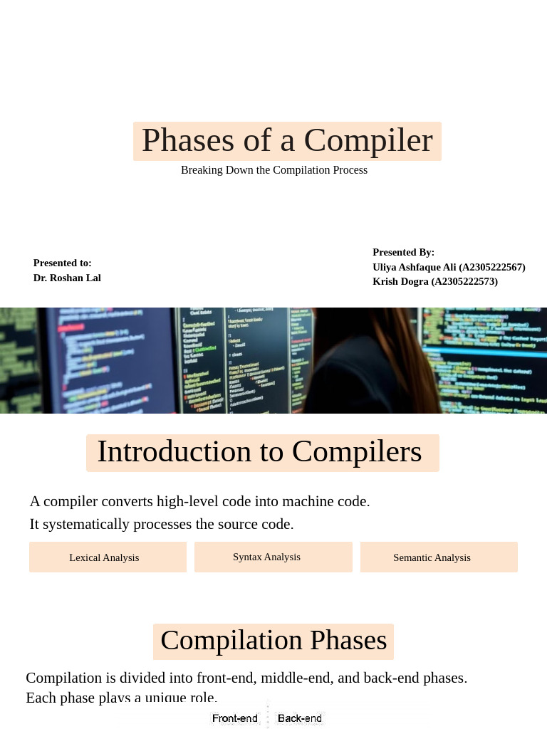 Phases of A Compiler | PDF