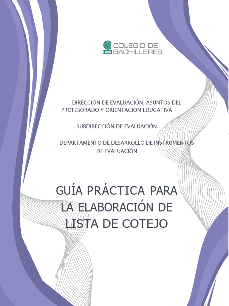 Guía Práctica - Lista de Cotejo | PDF | Evaluación | Aprendizaje