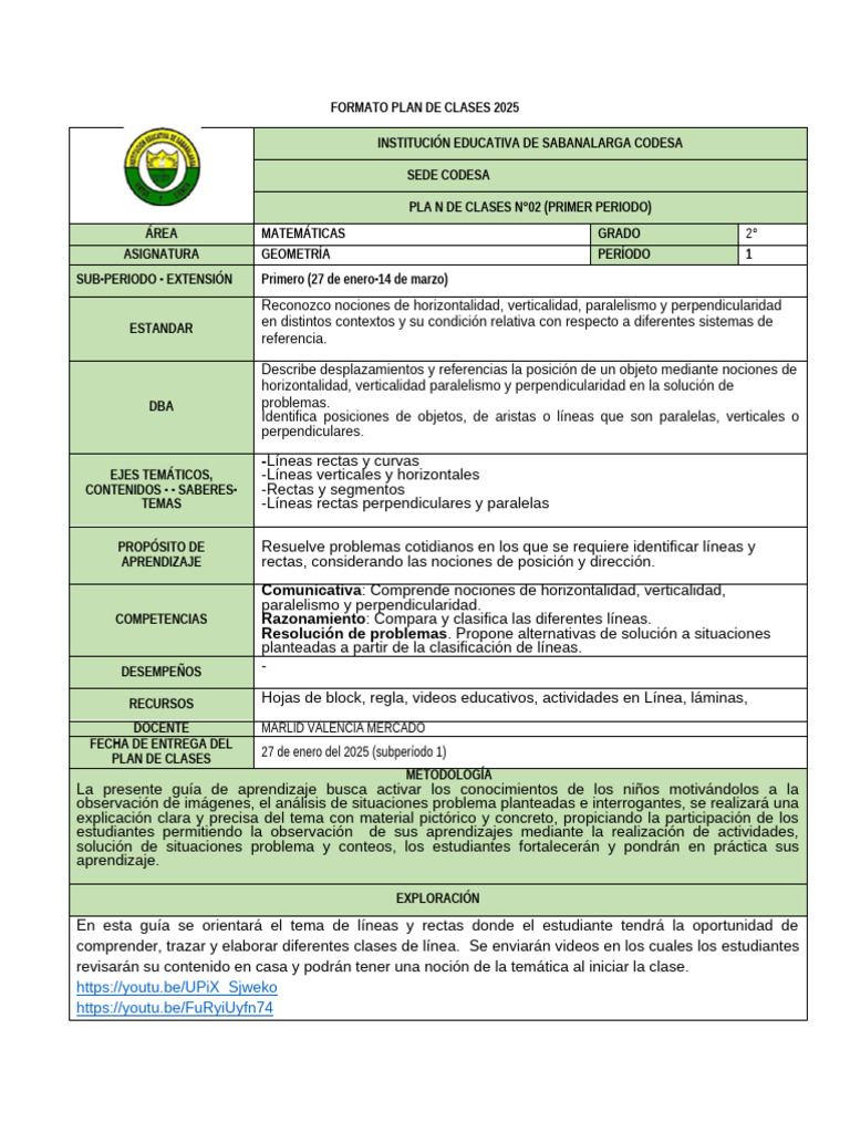 Clase N°1 Geometria 1 Líneas y Rectas | PDF | Geometría
