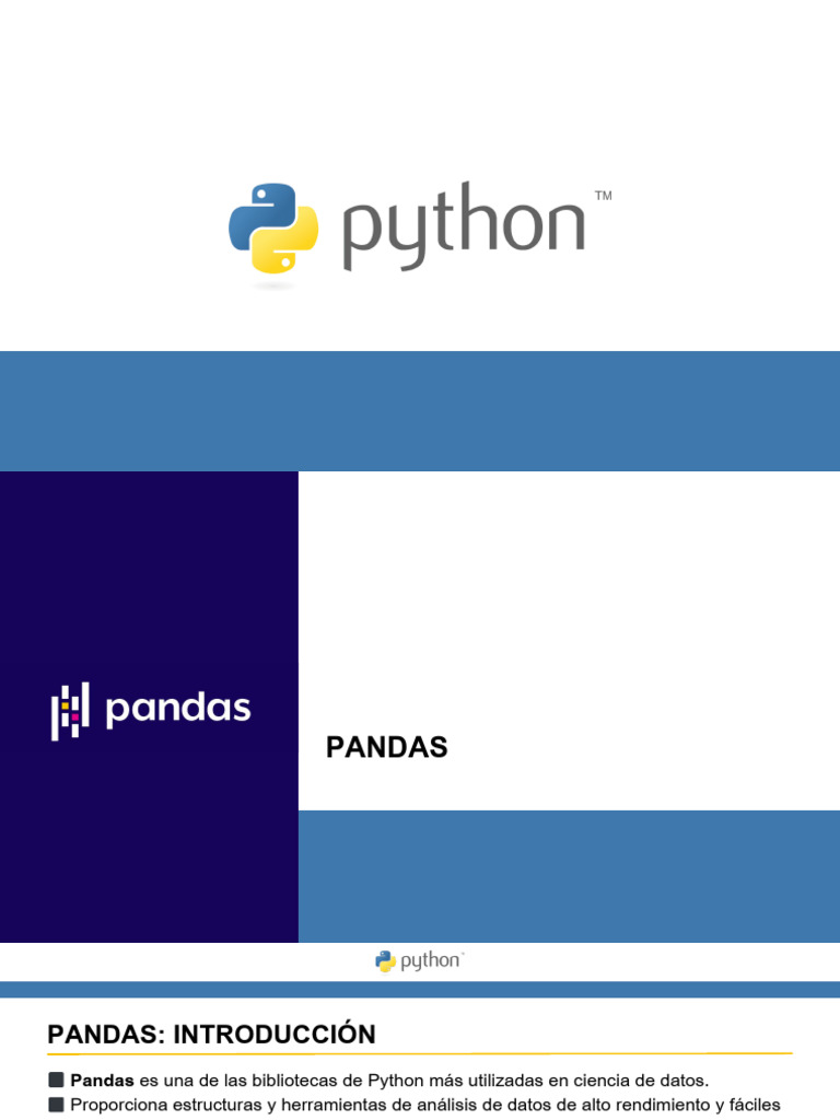 Introducción a la librería Pandas en Python | PDF