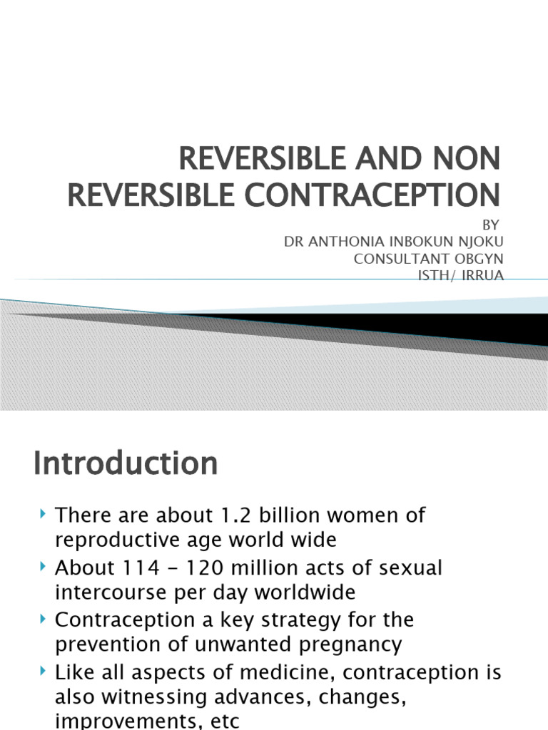 Contraceptive Methods Overview | PDF | Combined Oral Contraceptive Pill ...