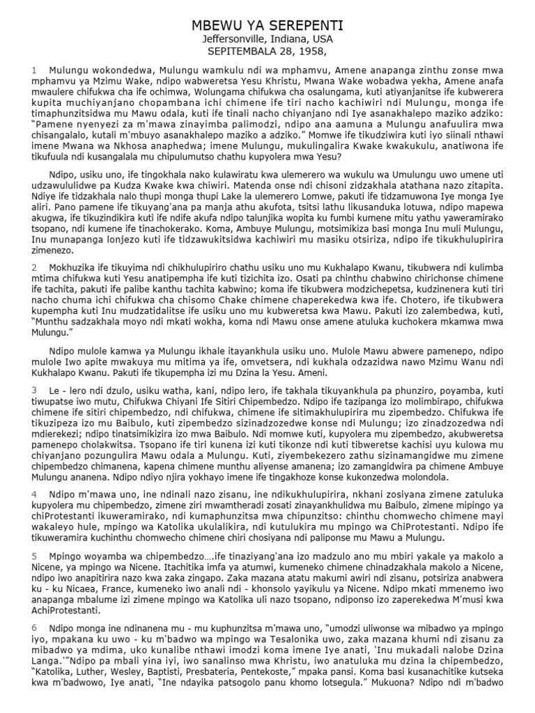 Chichewa 58 0928E Letter FullSheet | PDF