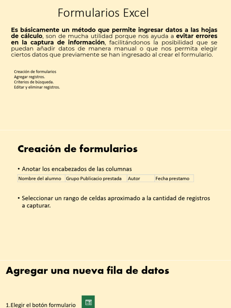 S5 Formularios Excel | PDF | Microsoft Excel | Informática
