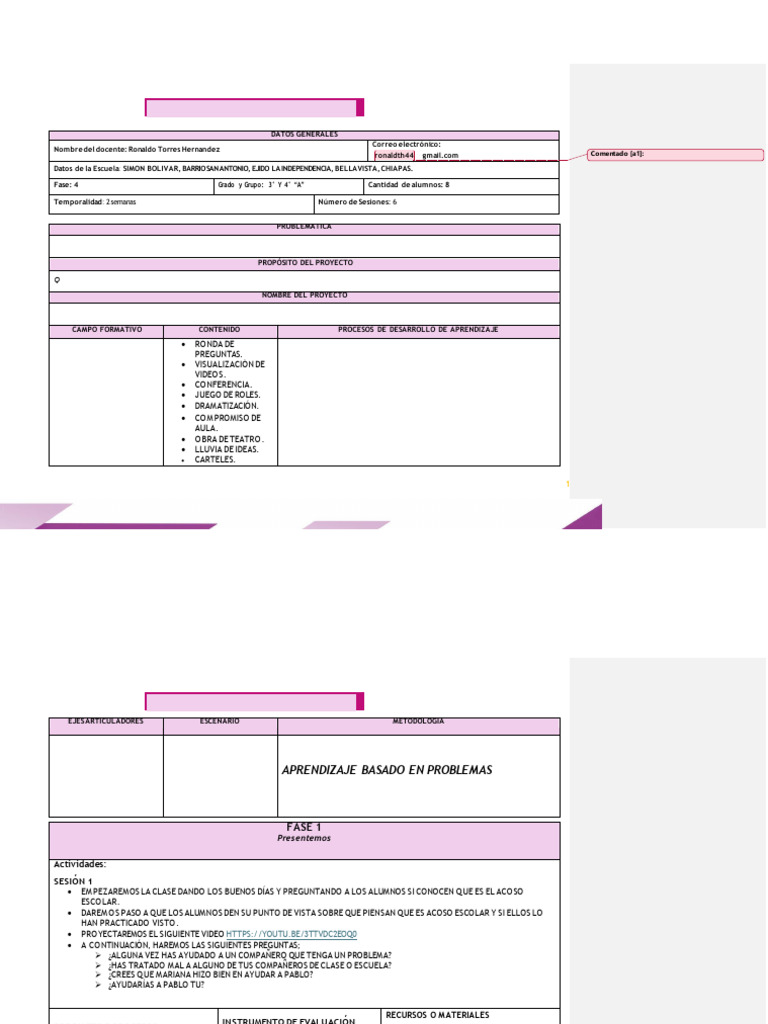 formato diseño ABP-ACTIVIDAD | PDF | Aprendizaje | Modificación de comportamiento