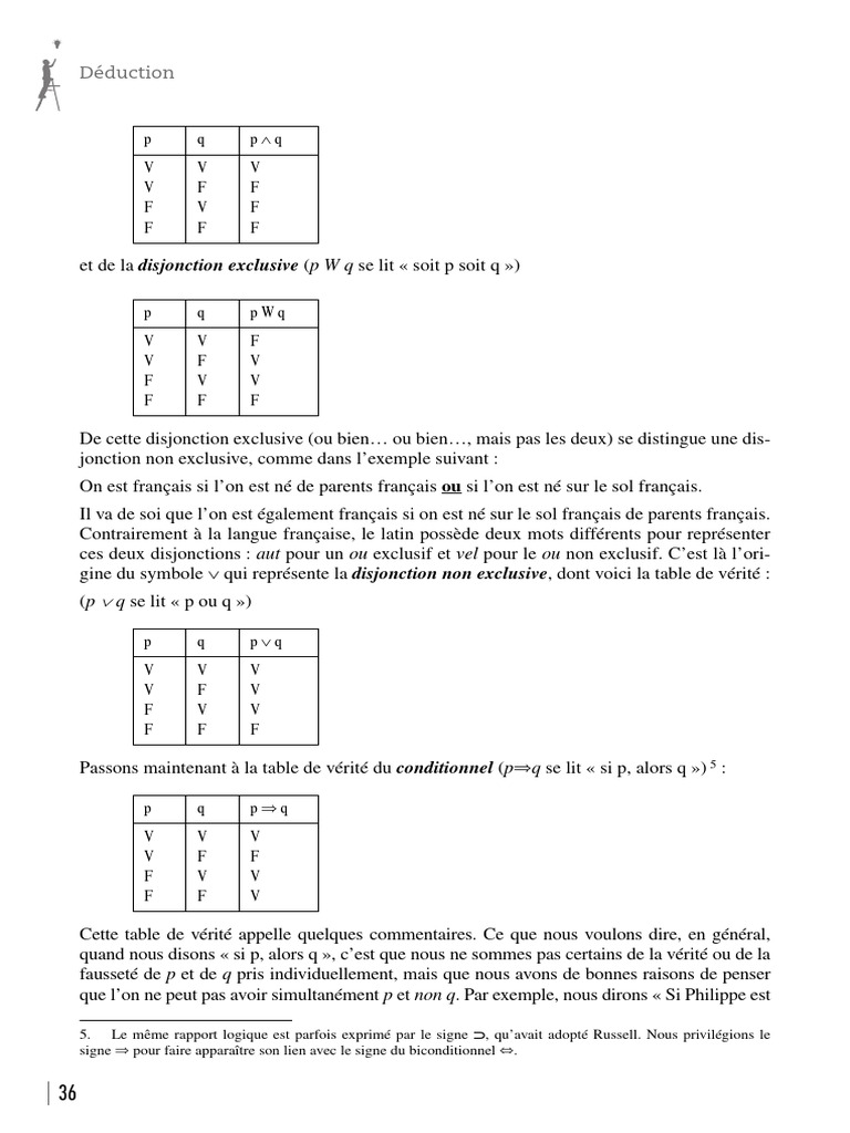 Disjonction exclusive en logique formelle | PDF | Logique mathématique ...