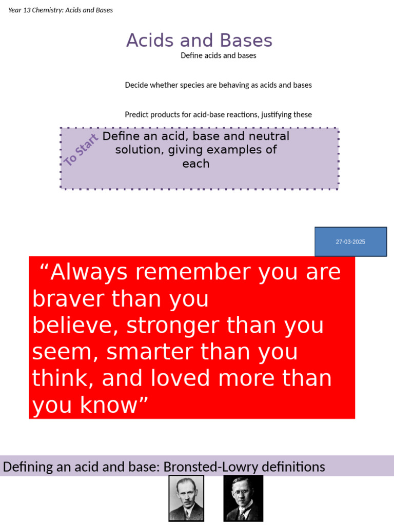 Acids and Bases Intro | PDF | Acid | Chemical Substances