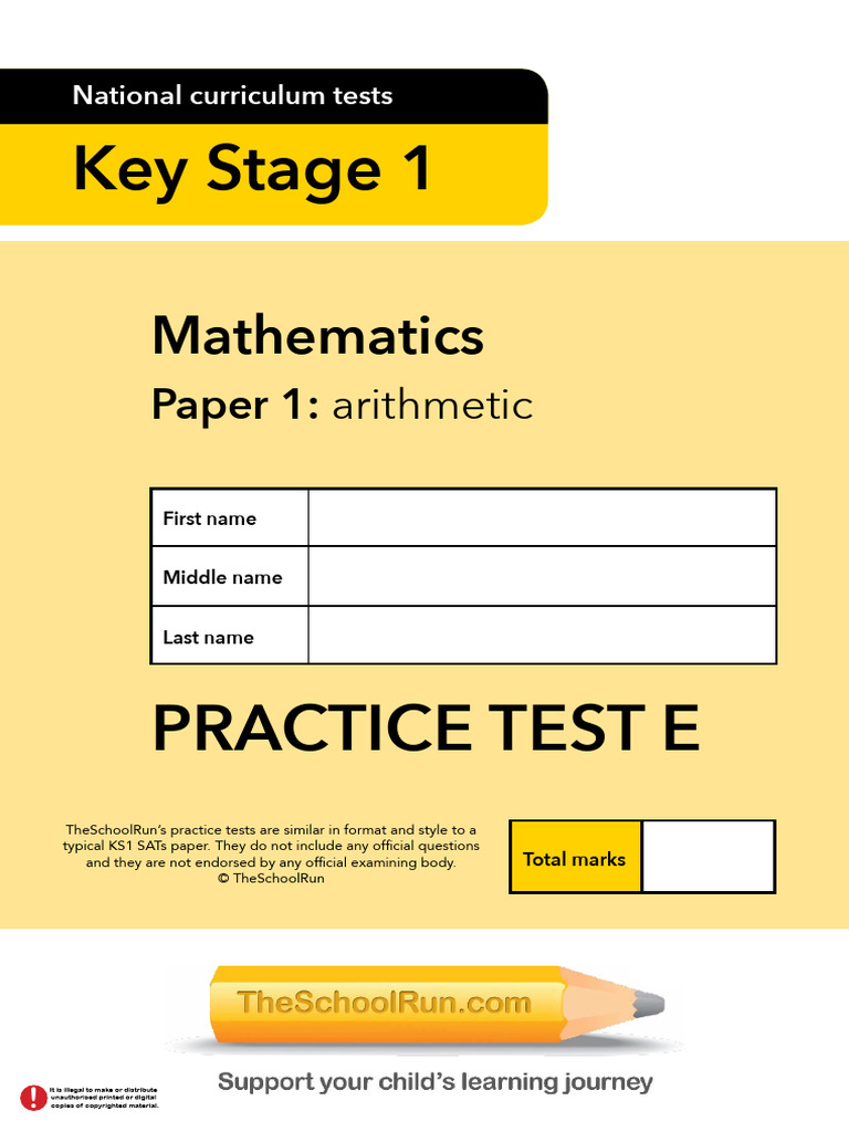 ks1 Sats Maths Paper e 2 | PDF | Mathematics