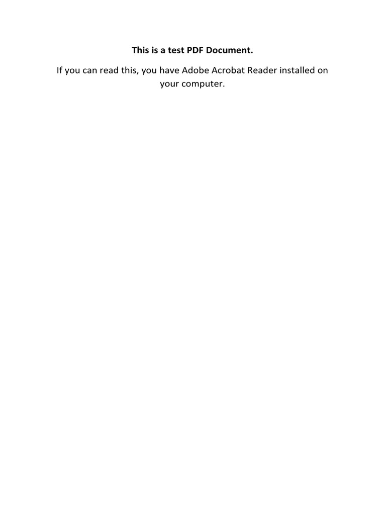 Test PDF Document Verification | PDF
