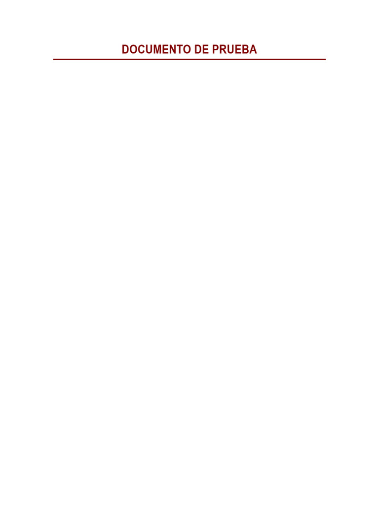 Documento de Prueba | PDF