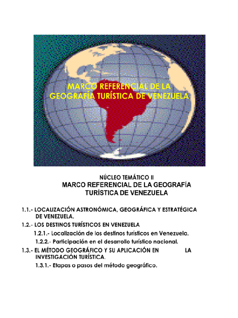 N-Cleo Tem-Tico II. Marco Referencial de La Geo-Tur-stica | PDF