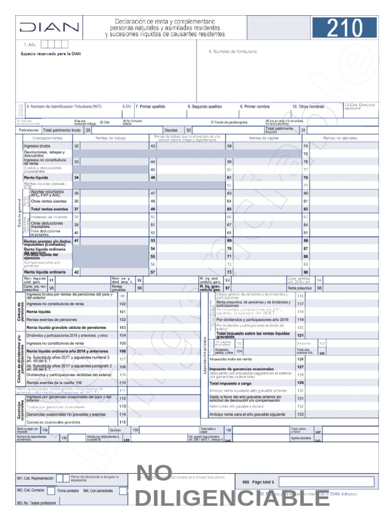 Formulario_210_2025 | PDF | Costo de la vida | Pensión