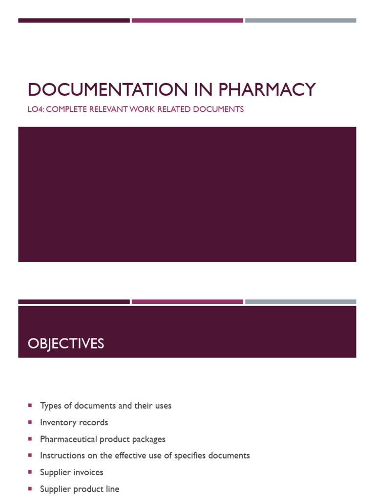 Pharmacy Documentation Essentials | PDF | Invoice