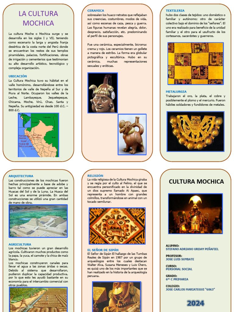Triptico Cultura Mochica | PDF