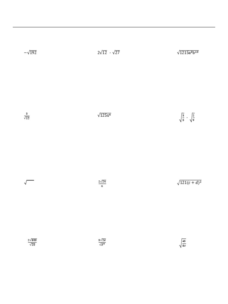 Math BH Mod 6 Square Root Review | PDF