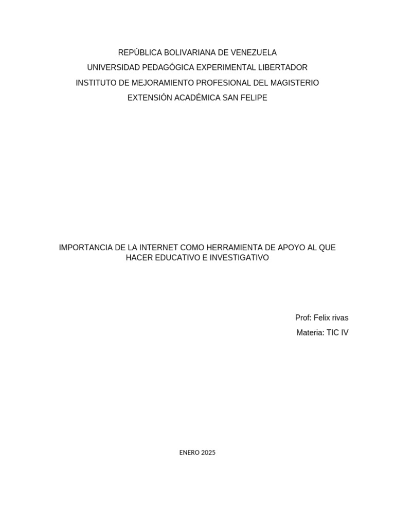 Ensayo Tic Ivan Génesis Silva | PDF | Internet | Aprendizaje