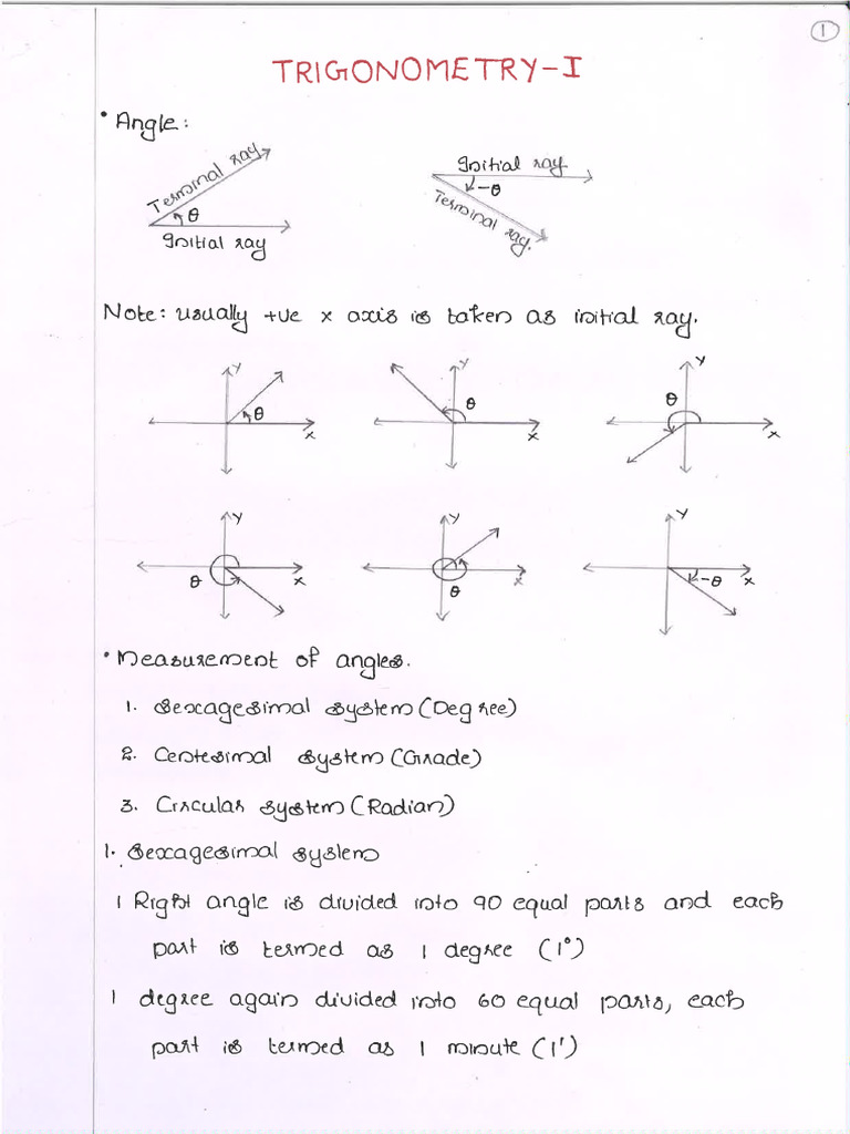Trignometry 1 | PDF
