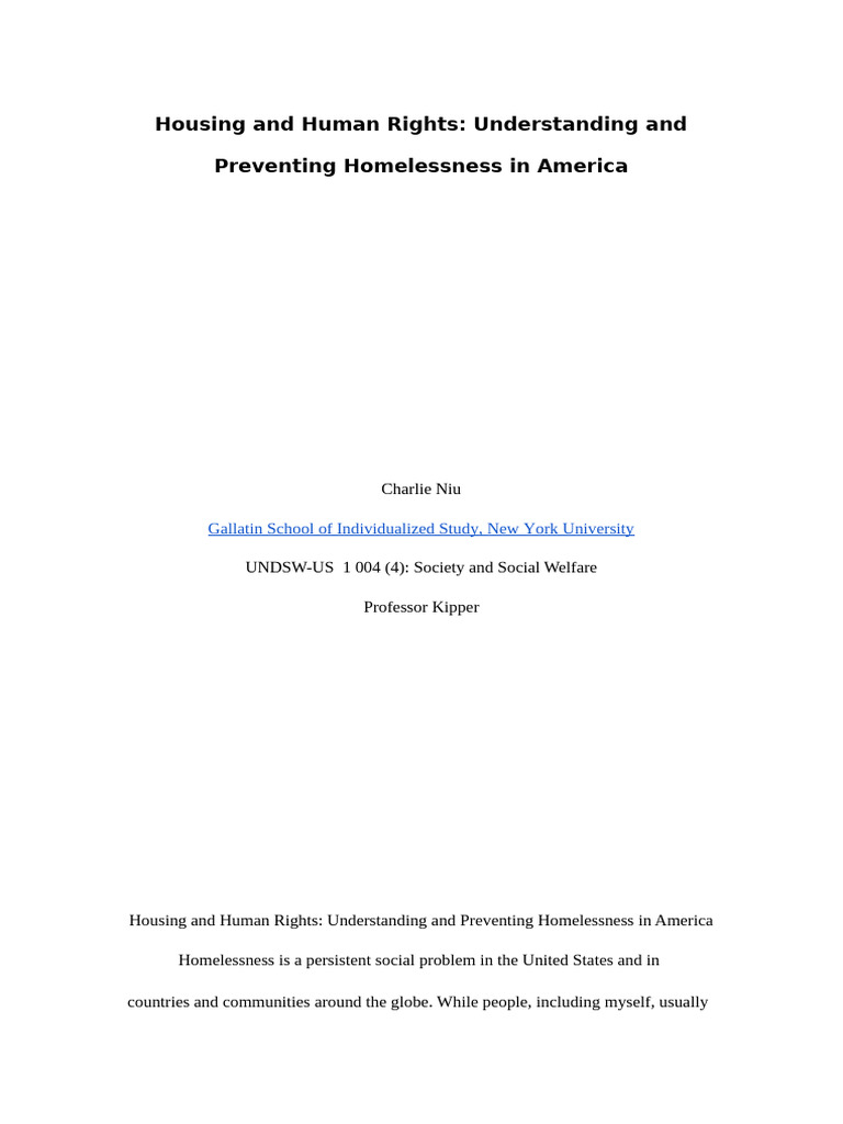Understanding Homelessness in America | PDF | Homelessness | Social Work
