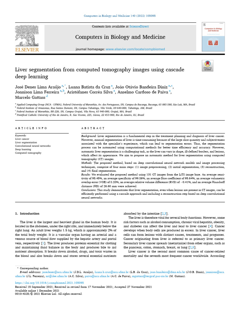 Automated Liver Segmentation via Deep Learning | PDF | Image ...