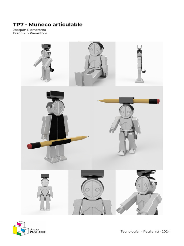 TP07 - Tecno I - Muñeco Articulable | PDF | Tornillo | Eje