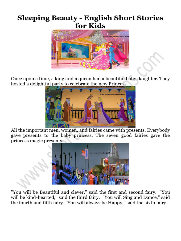 Sleeping Beauty - English Short Stories For Kids | PDF