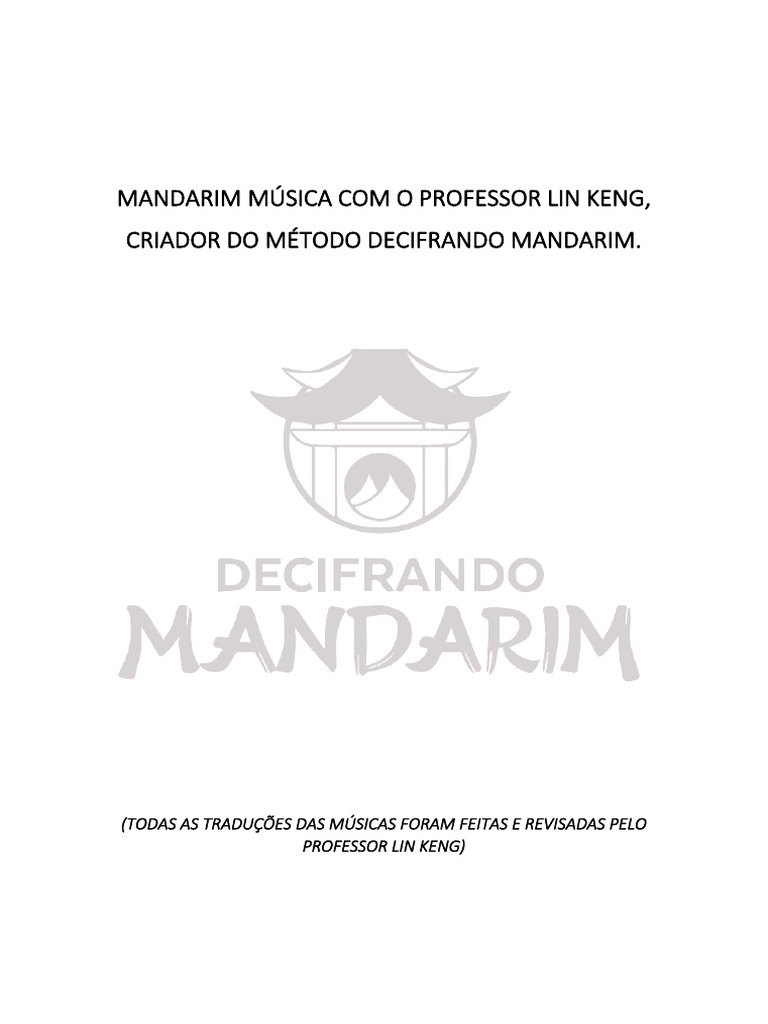 Apostila Mandarim Com Música | PDF | Amor