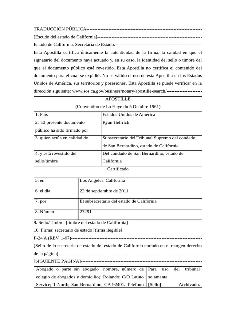 FrancoSamuel - Sentencia de Divorcio (Ingles) | PDF