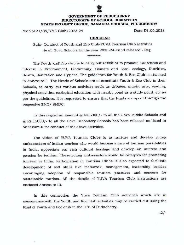 Youth and Eco Club Registration Guide | PDF | Ecology