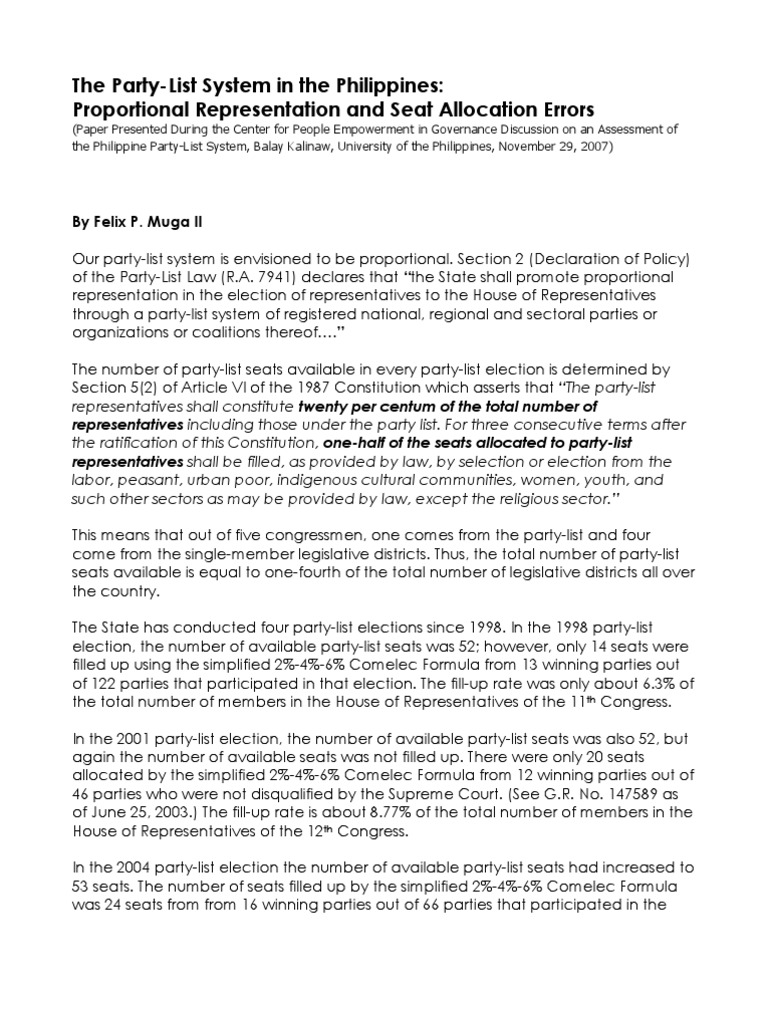 Felix Muga RTD PL Paper | PDF | Political Events | Elections