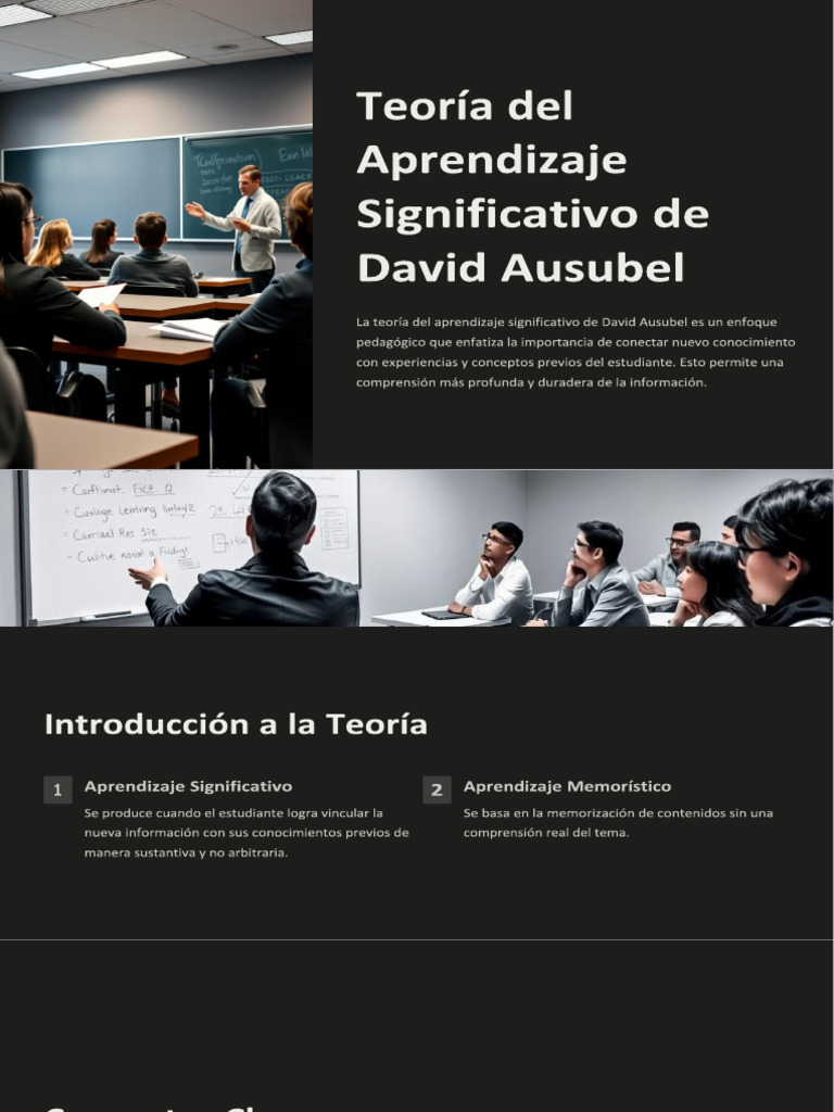 Teoria Del Aprendizaje Significativo de David Ausubel Xd | PDF