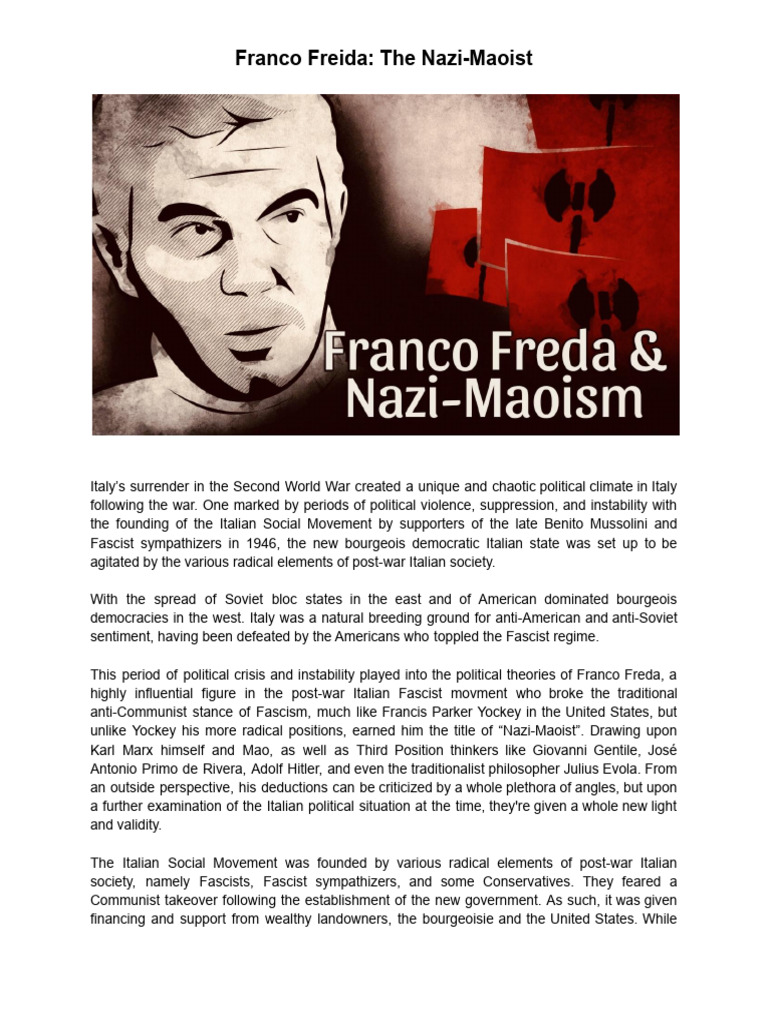 Nazi Maoism - Franco Freda | PDF | Fascism | Political Movements