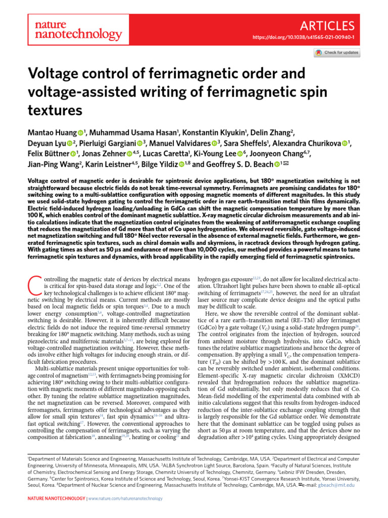 Create Ferrimagnetic structures | PDF | Magnetism | Hysteresis