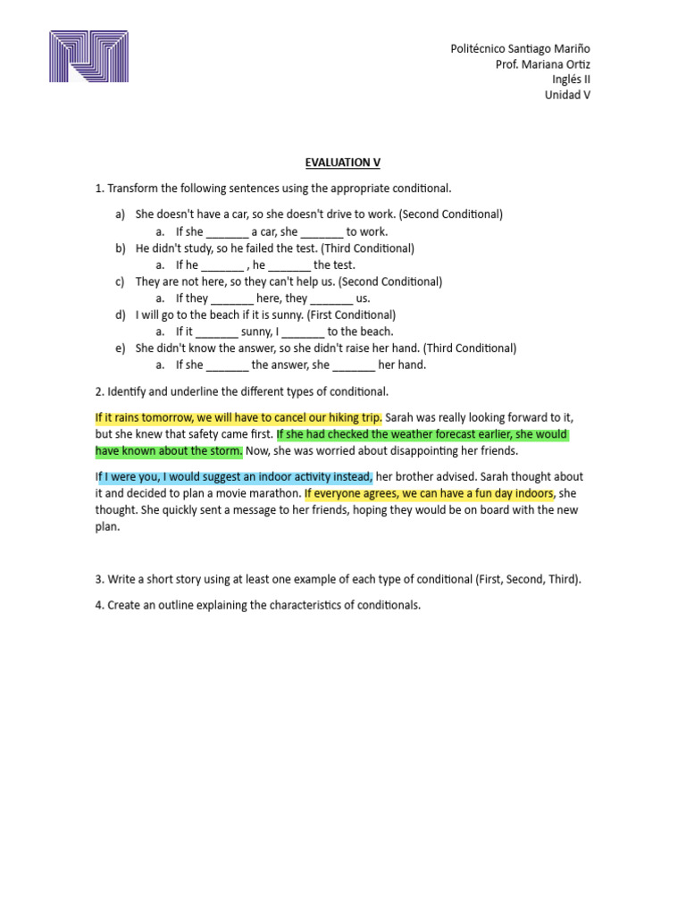 EVALUATION V Jonathan Rodriguez | PDF | Syntax | Language Mechanics