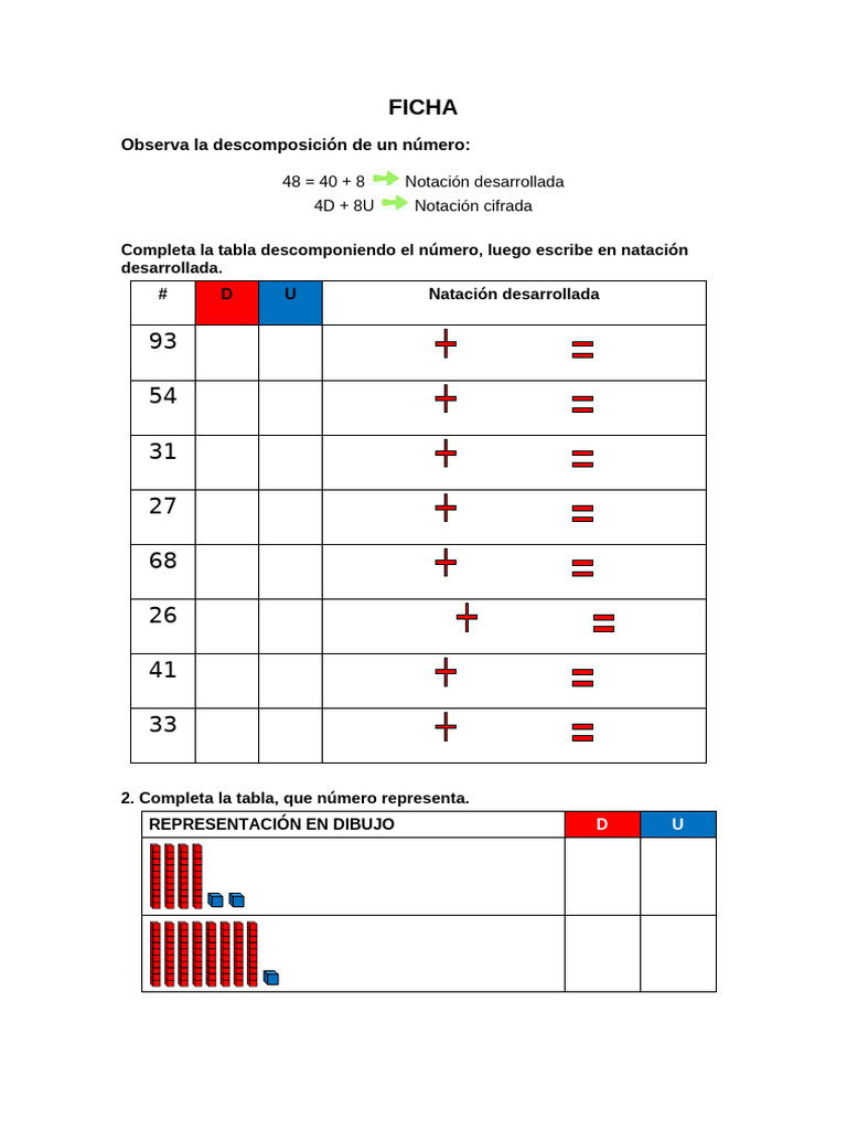 Ejercicios de Notación Desarrollada | PDF