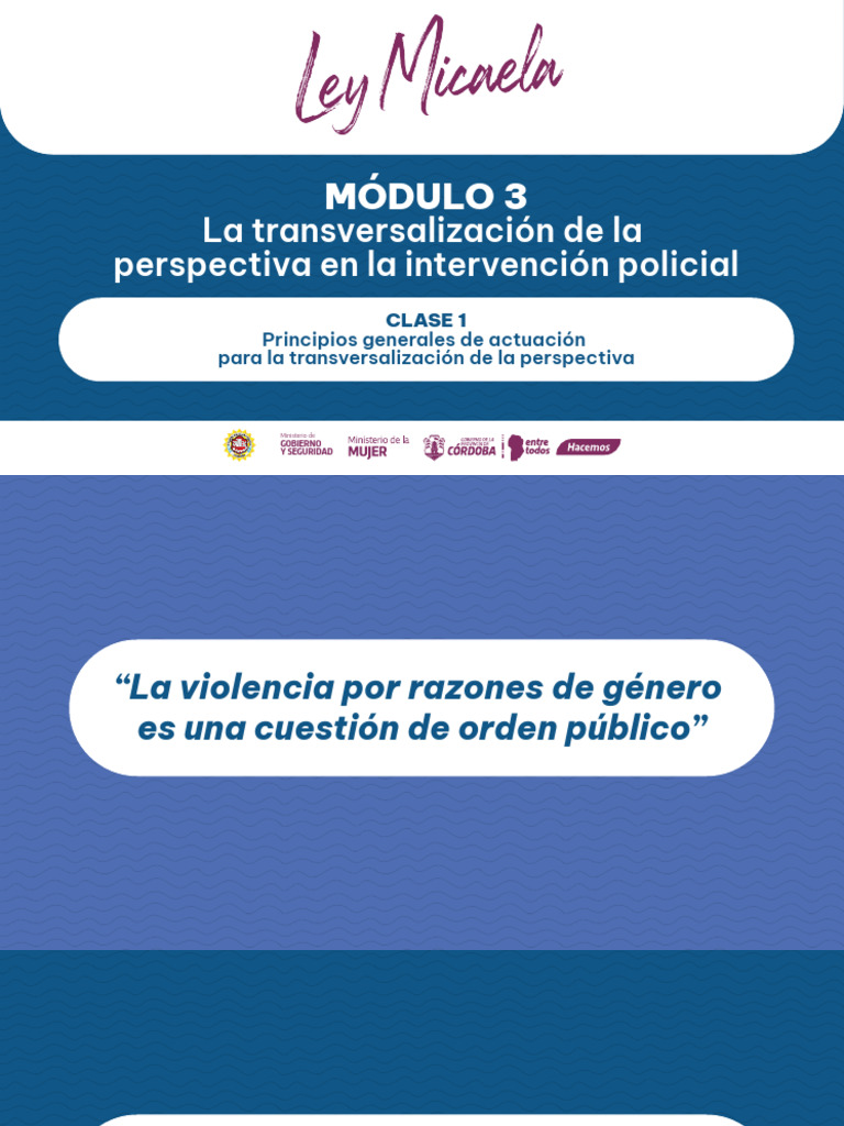 Módulo 3 - CLASE 1-Comprimido | PDF | Violencia doméstica | Policía