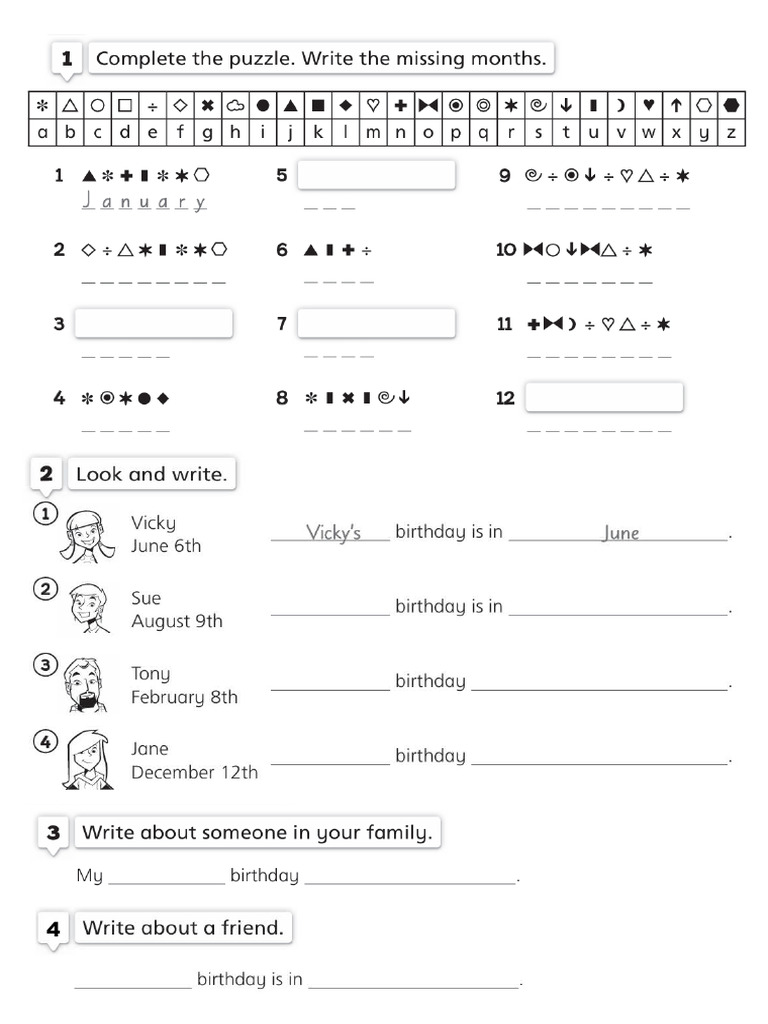 Months and Birthdays | PDF