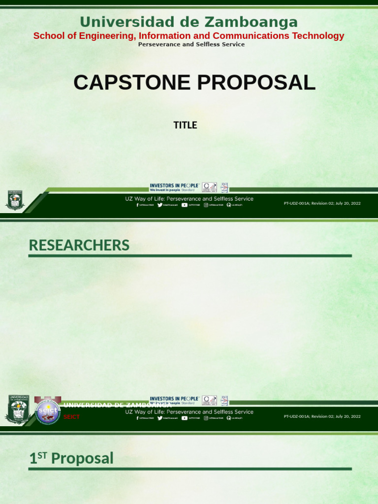 SEICT Capstone Proposal Overview | PDF