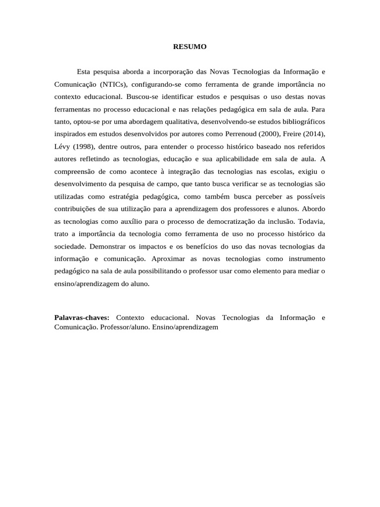 RESUMO Projeto Whatever | PDF