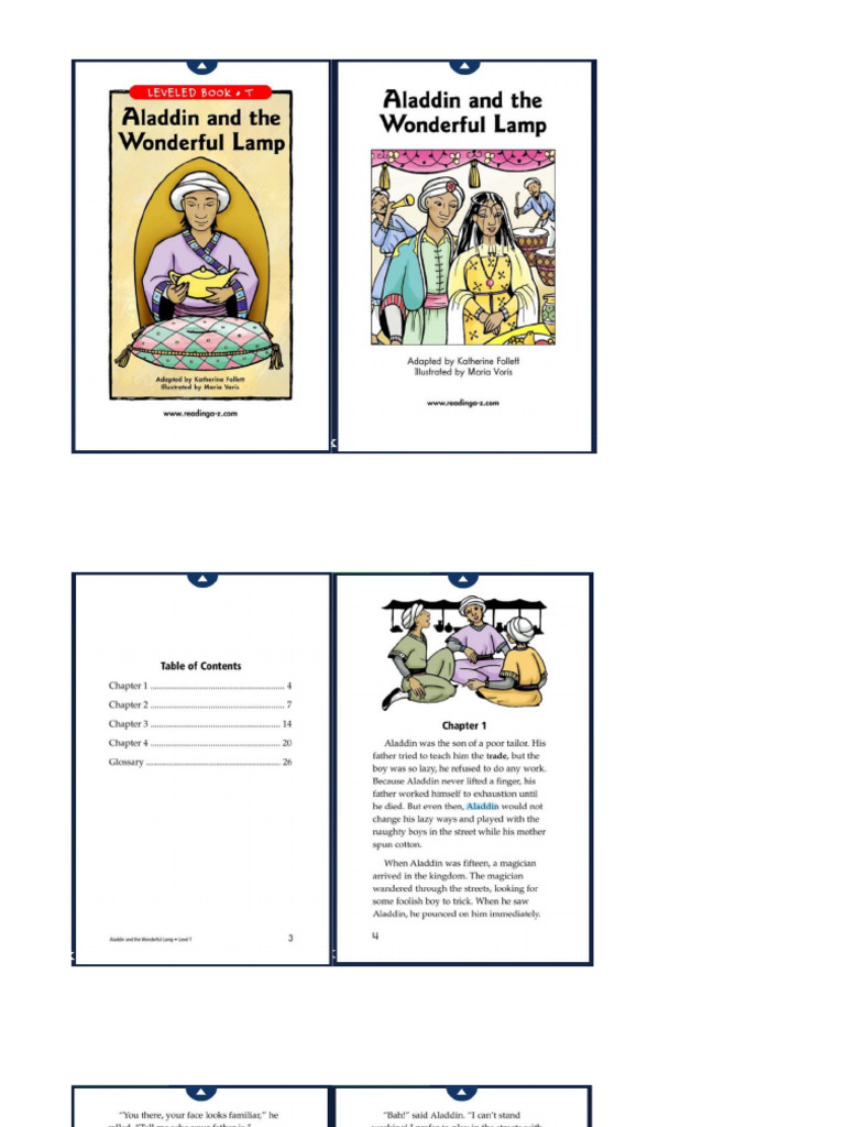 Aladdin and The Wonderful Lamp | PDF