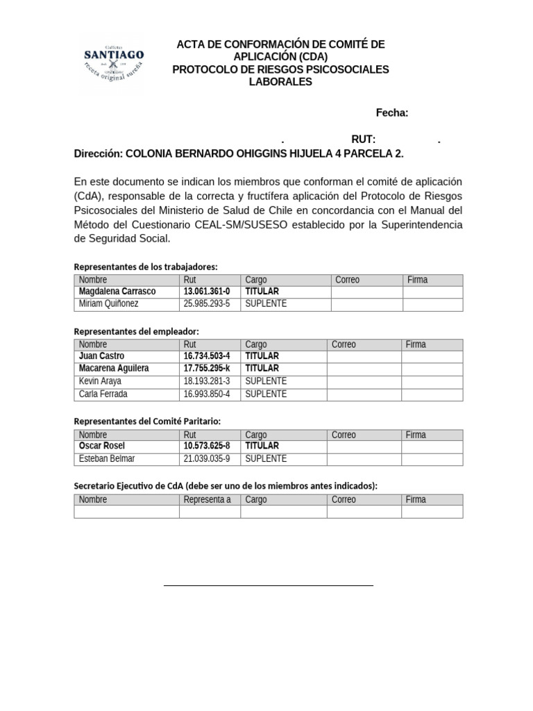03 Formato Acta Conformacion Cda | PDF