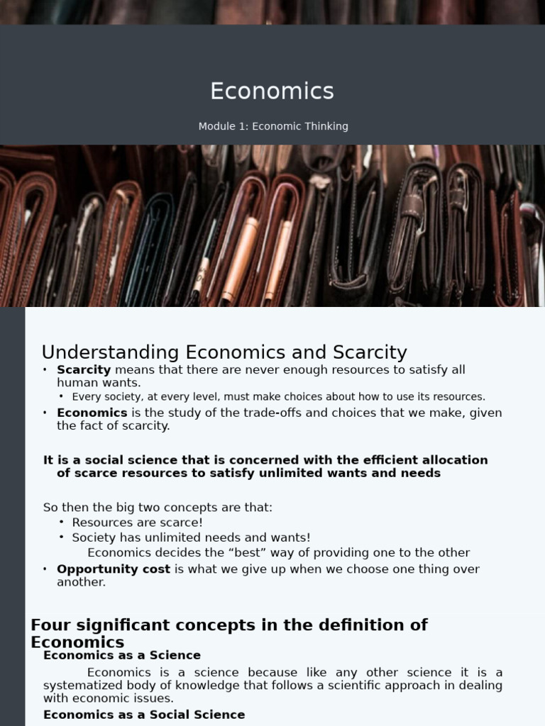 Module 1 Intro in Economics - Economic Thinking | PDF | Macroeconomics ...