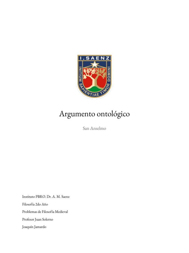 Argumento Ontológico | PDF | Existencia | Razón