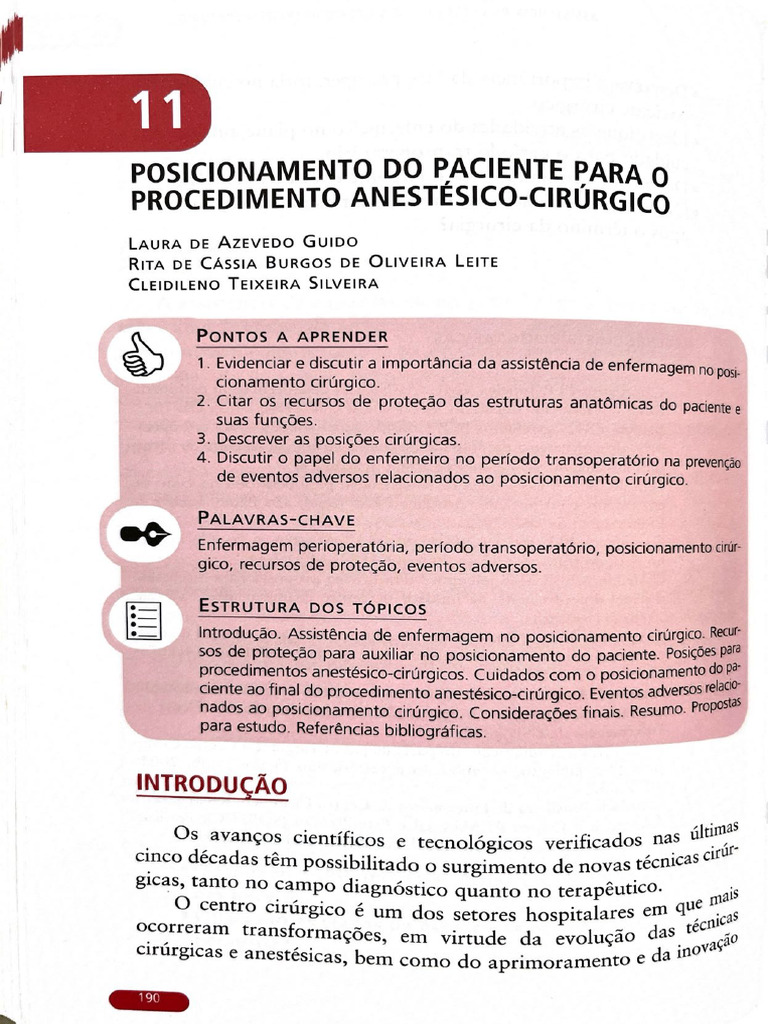 Posicionamento Do Paciente - Carvalho | PDF