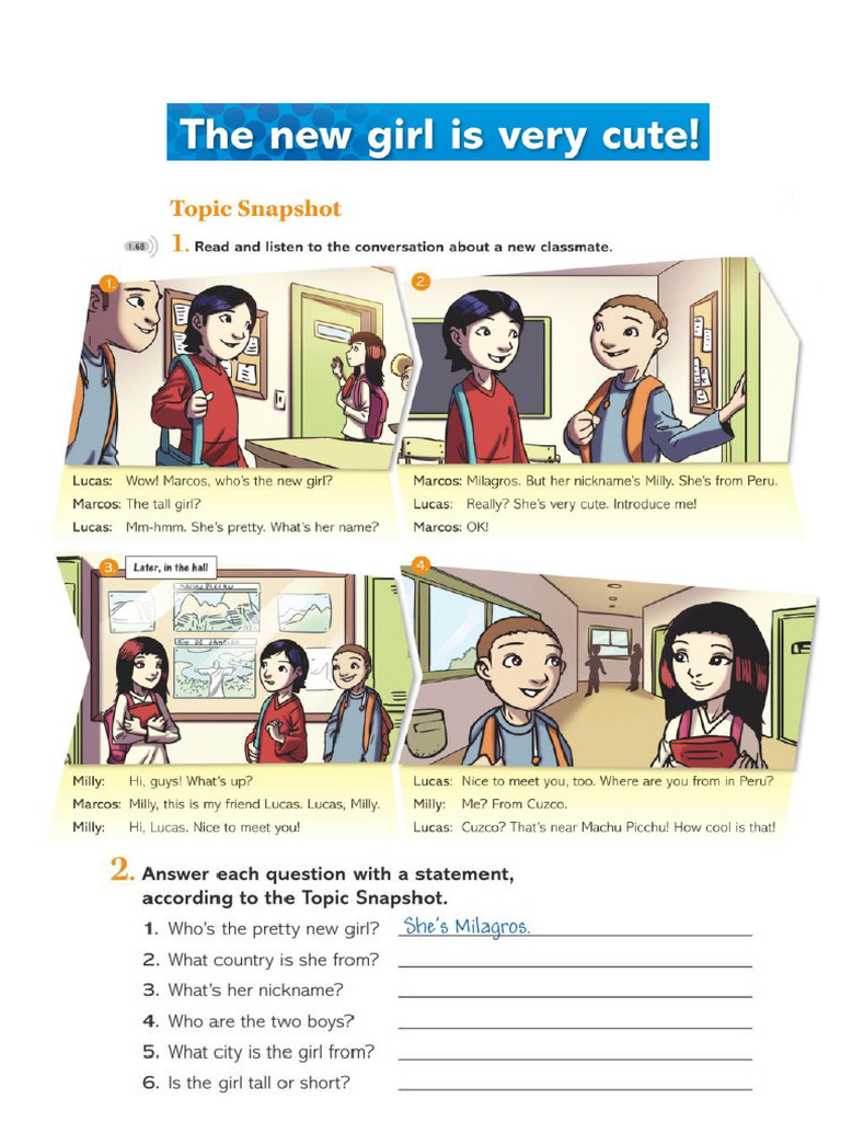 Ficha Semana 2 Who Is The New Girl | PDF