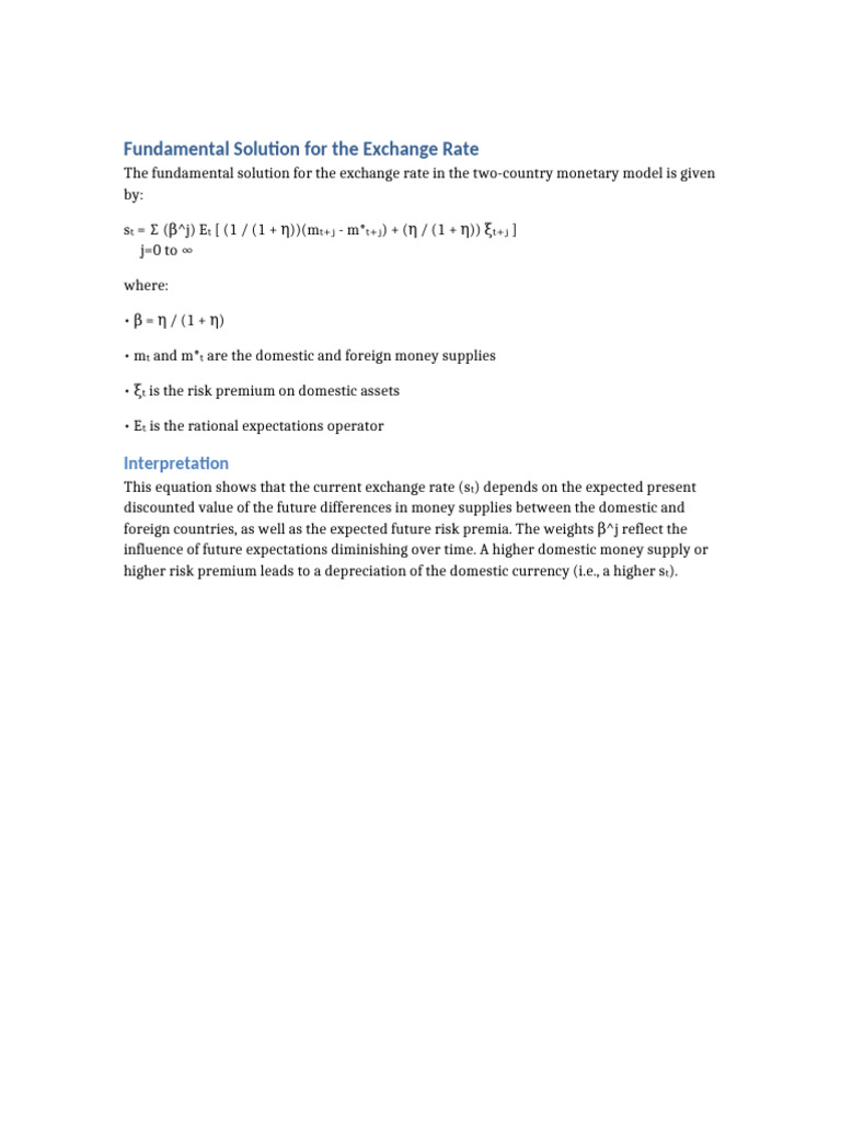 Exchange Rate Fundamentals Updated | PDF