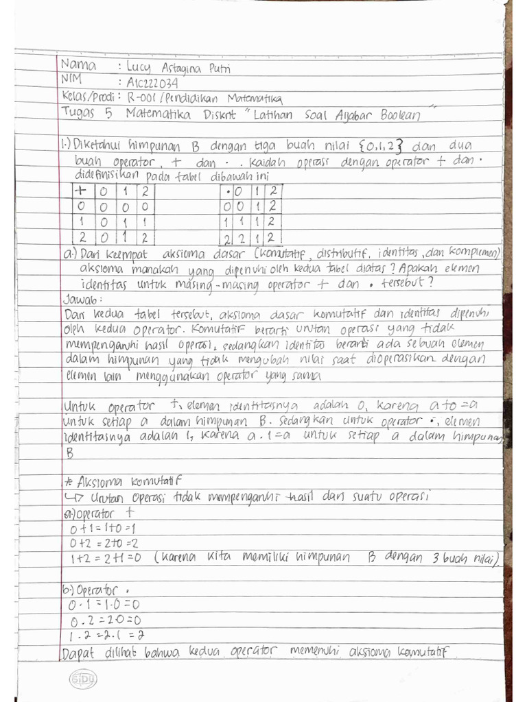 Tugas 5 MTK Diskrit | PDF