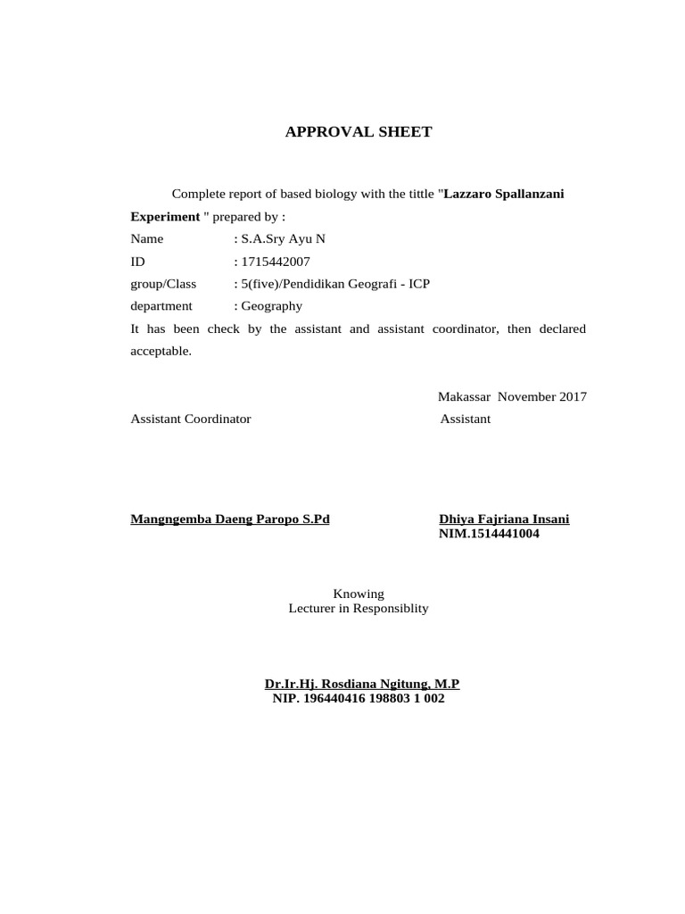 Approval Sheet | PDF