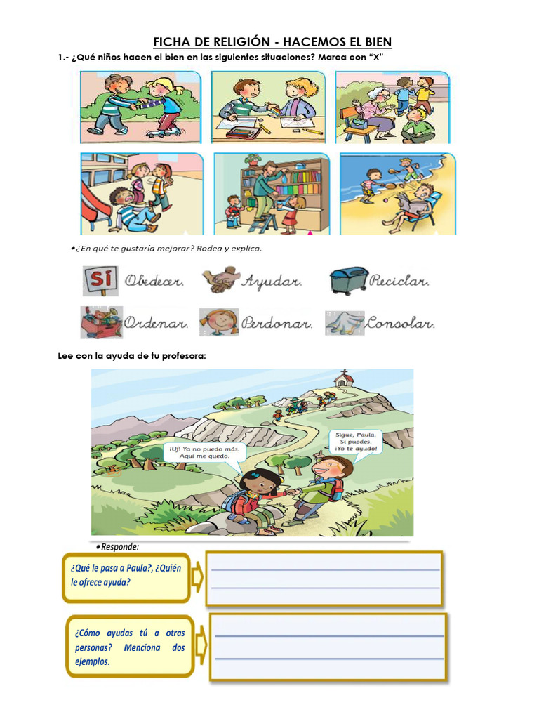FICHA DE RELIGIÓN - 28 COPIAS MARTES | PDF
