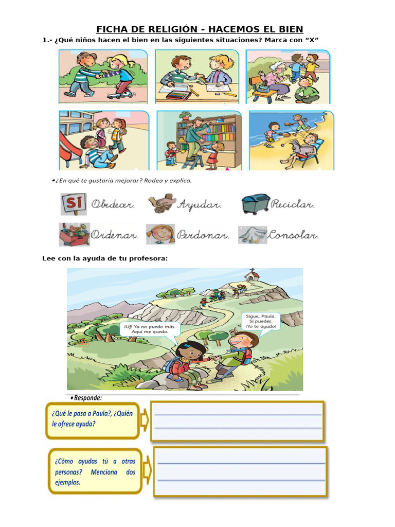 Ficha de Religión - 28 Copias Martes | PDF