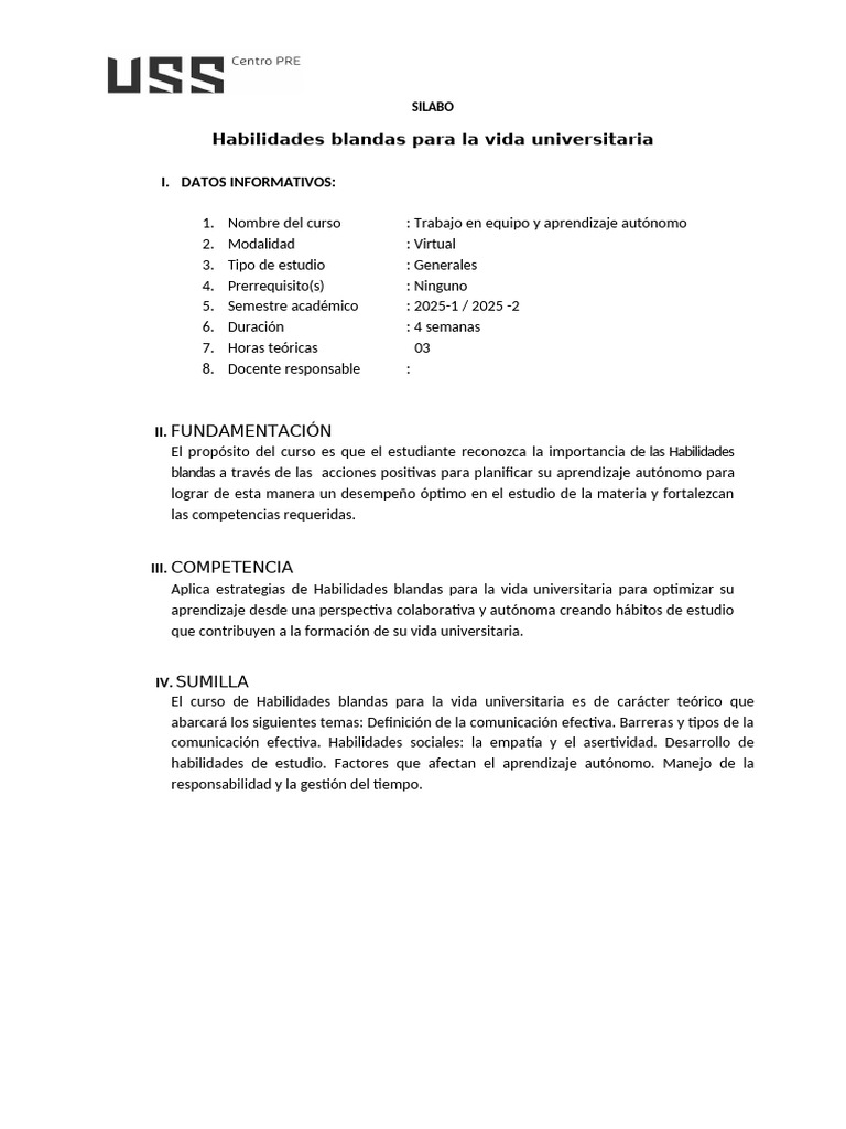 SÍLABO (1) | PDF | Aprendizaje | Enseñando