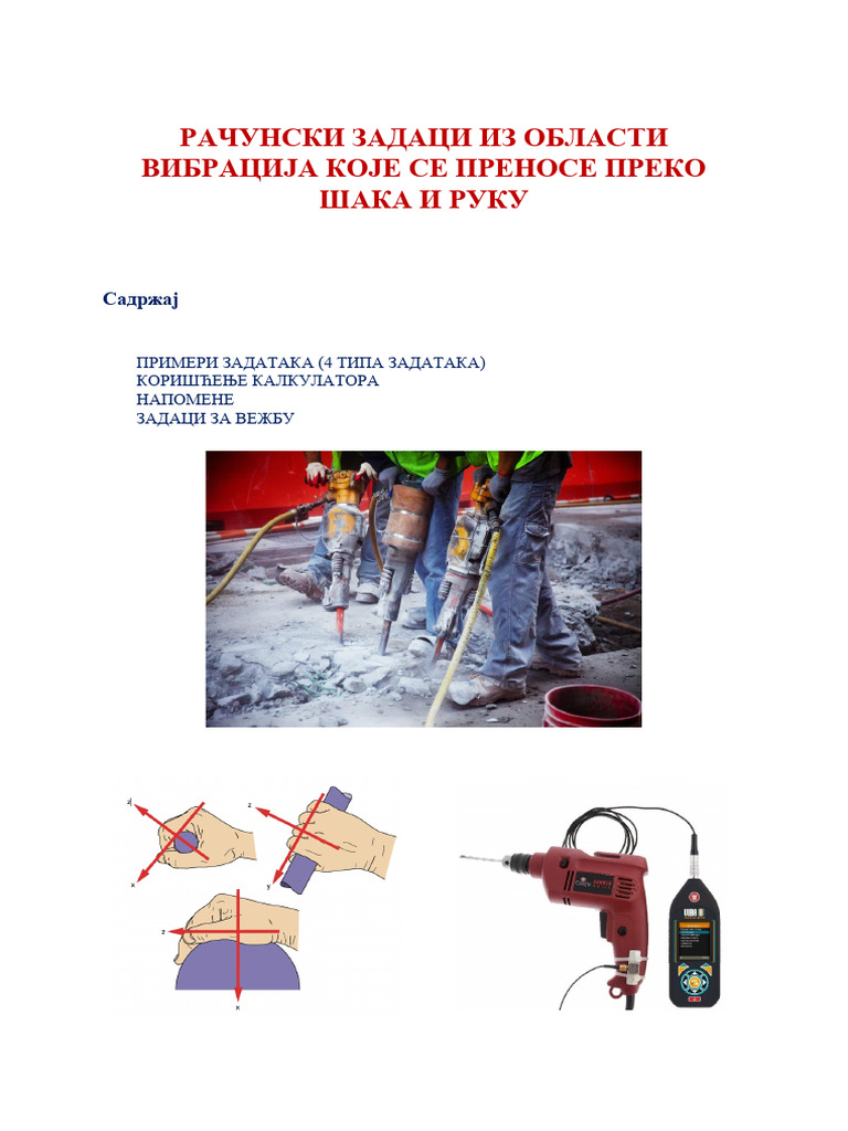 Zadaci 1 Primeri Zadataka - Vibracije Saka-Ruka 2023 | PDF